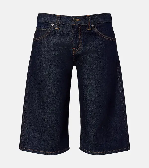 Khaite Kinga Denim Bermuda Shorts