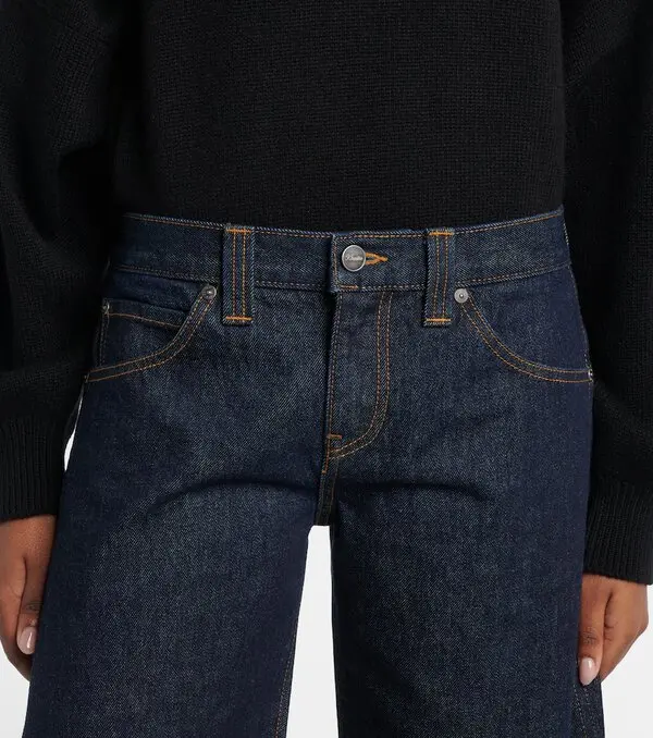 Khaite Kinga Denim Bermuda Shorts