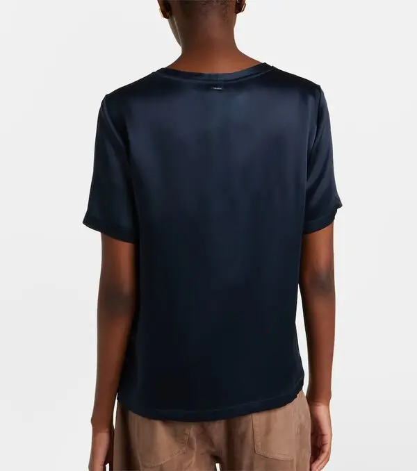 Max Mara Satin T-shirt - Blue