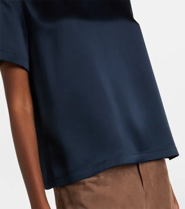 Max Mara Satin T-shirt - Blue