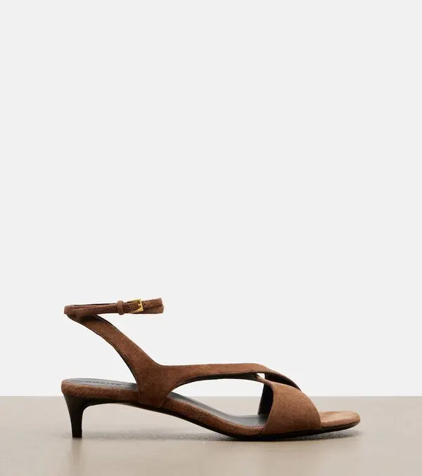 Khaite Liria Suede Sandals - Brown