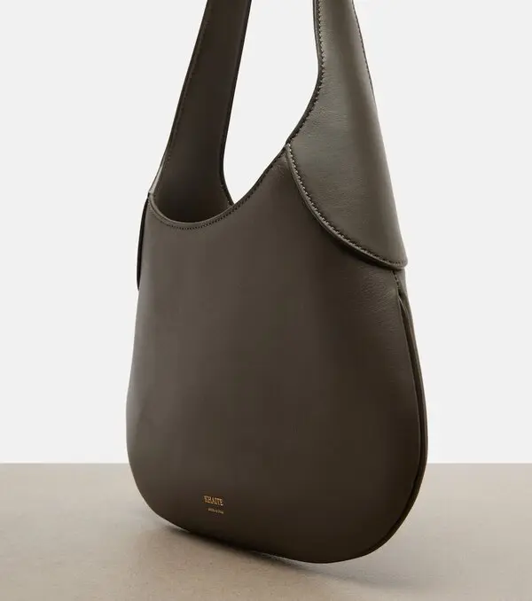 Khaite Joan Small Leather Shoulder Bag - Grey