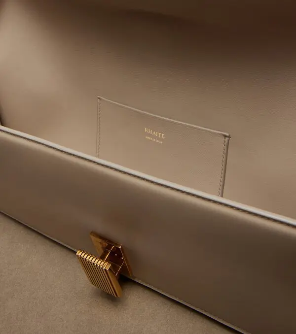 Khaite Blake Leather Clutch - White