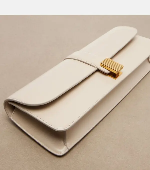 Khaite Blake Leather Clutch - White