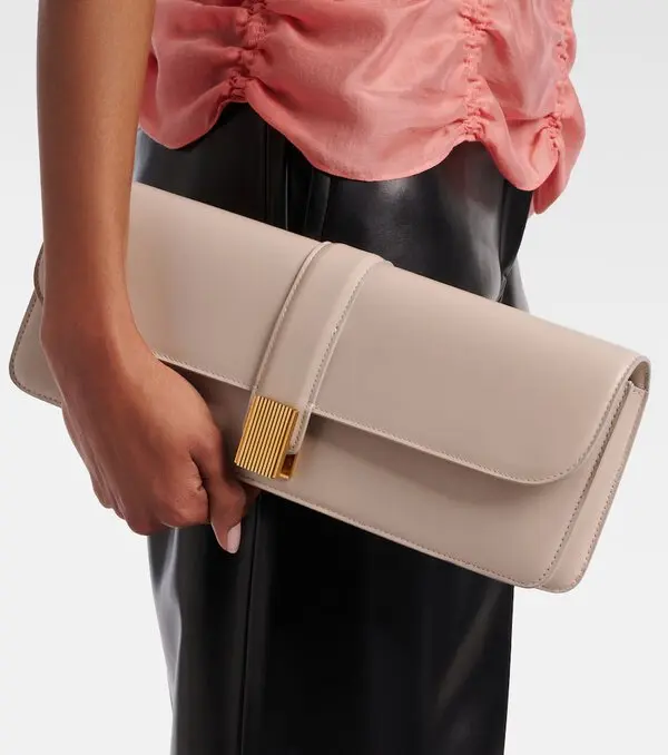 Khaite Blake Leather Clutch - White