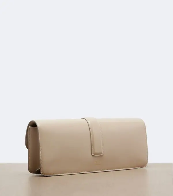 Khaite Blake Leather Clutch - White