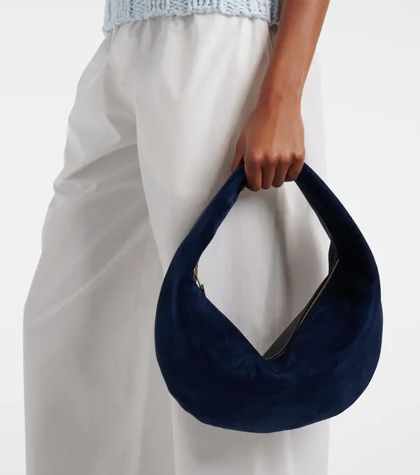 Khaite Olivia Medium Leather Shoulder Bag - Blue
