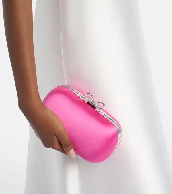 SELF-PORTRAIT Embellished Bow Clutch