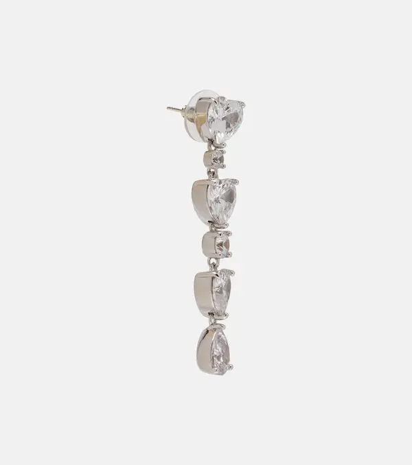 SELF-PORTRAIT Tiered Crystal Drop Earrings