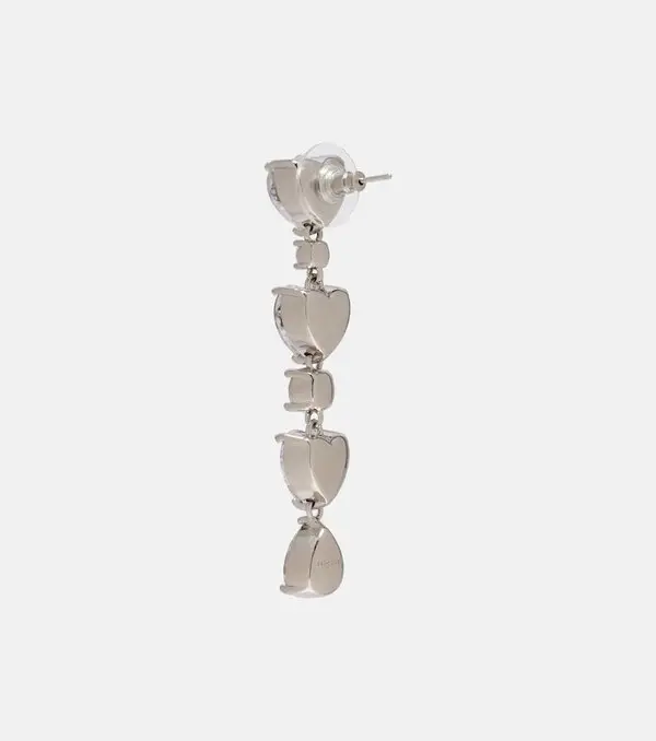 SELF-PORTRAIT Tiered Crystal Drop Earrings