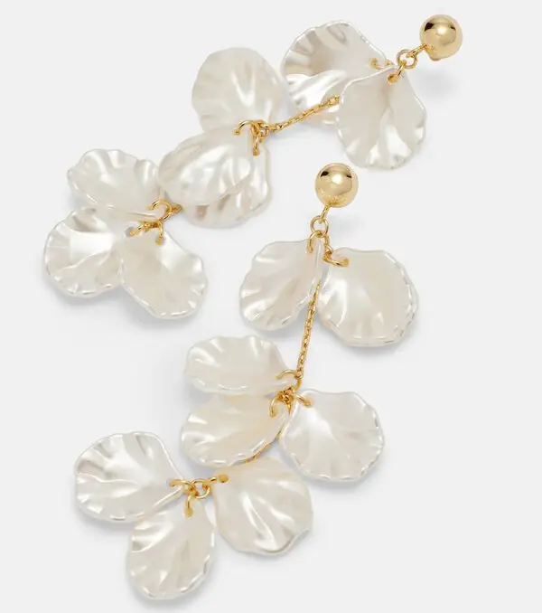 SELF-PORTRAIT Tiered Faux Pearl-embellished Drop Earrings
