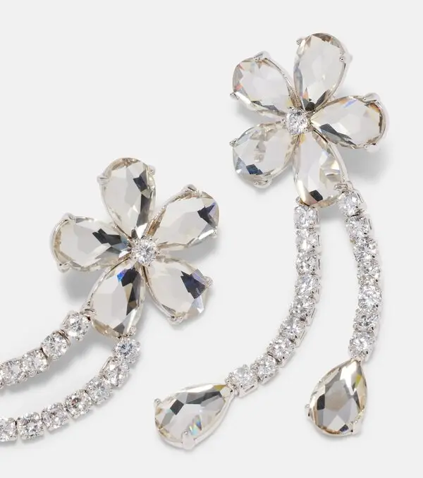 SELF-PORTRAIT Crystal Embellished Drop Earrings
