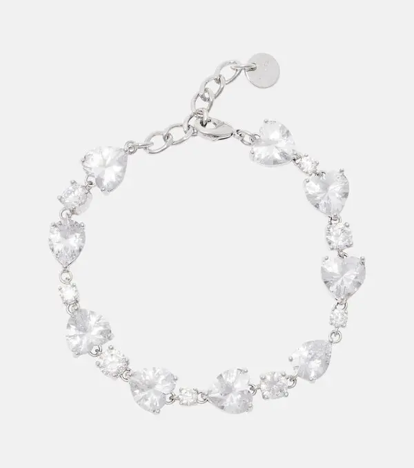 SELF-PORTRAIT Crystal Embellished Bracelet - Silver