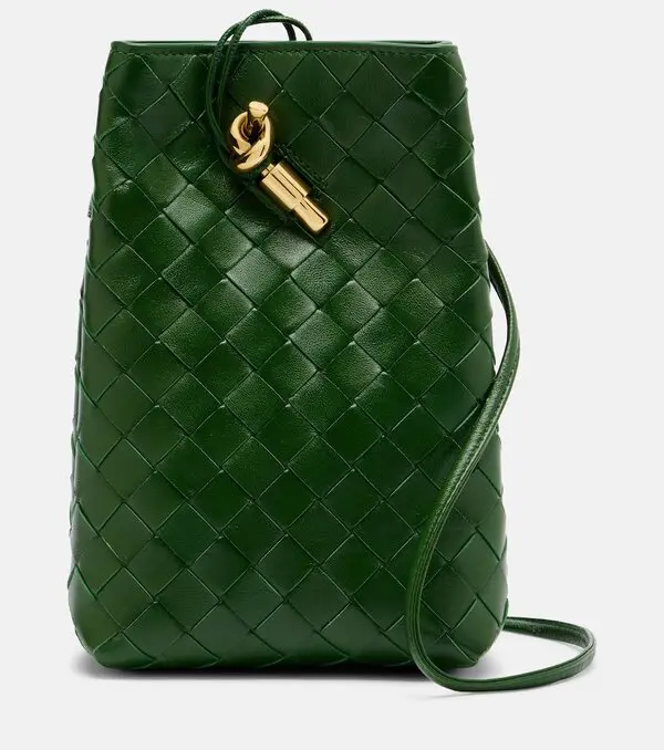 Bottega Veneta Andiamo Mini Leather Crossbody Bag - Green
