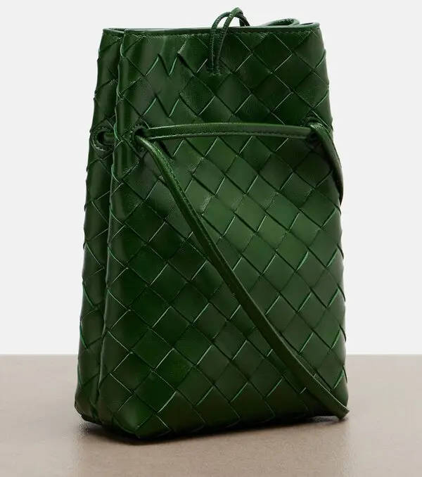 Bottega Veneta Andiamo Mini Leather Crossbody Bag - Green