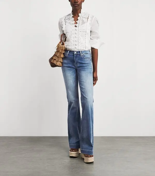 7 For All Mankind Dojo Slim Illusion Flared Jeans