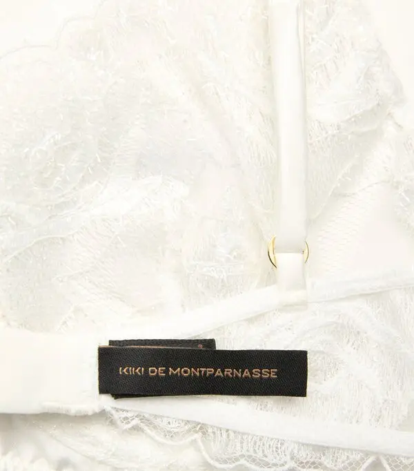 Kiki De Montparnasse Lace Fleurs Veloutées Demi Bra - Ivory