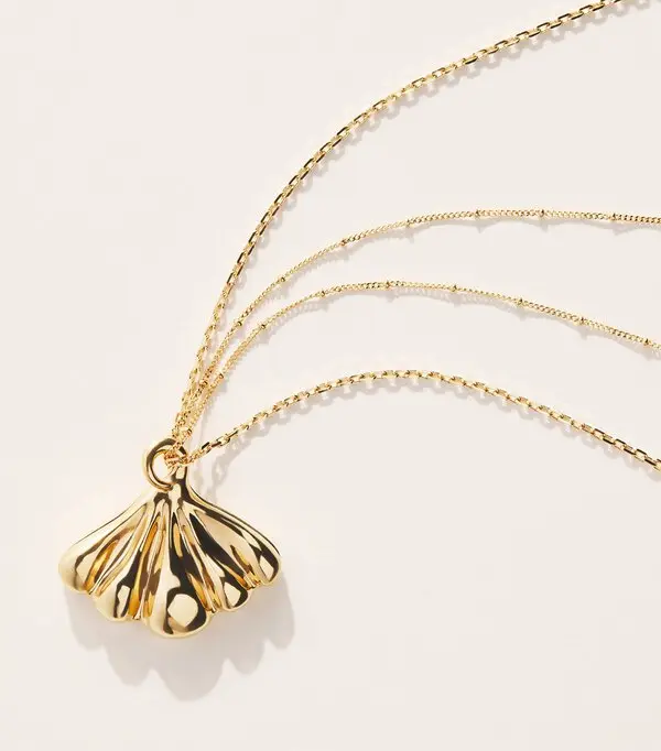 Chloé Mirror Pendant Necklace - Gold