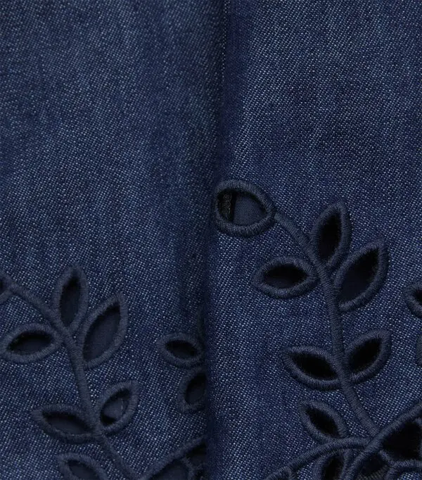 Zimmermann Denim Broderie Shorts