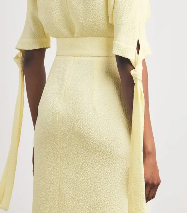 EDELINE LEE Jacquard Belted Midi Dress
