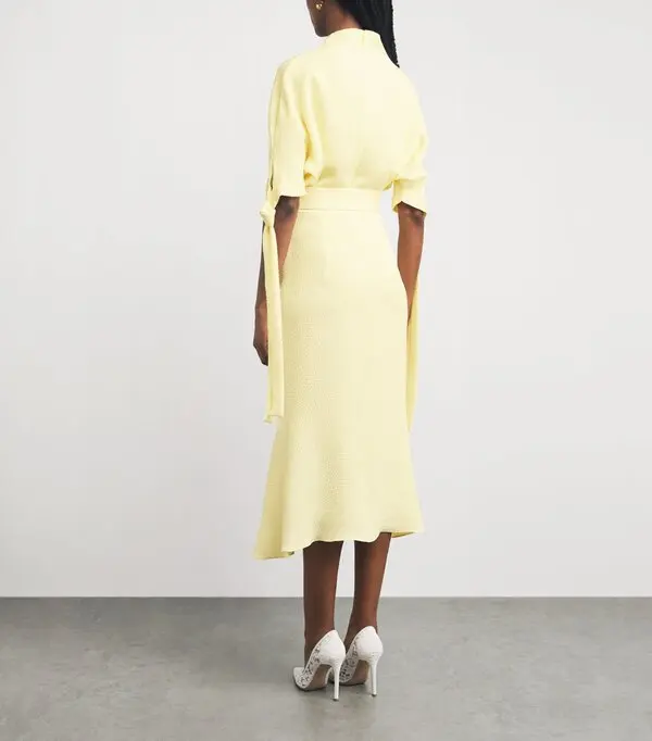 EDELINE LEE Jacquard Belted Midi Dress