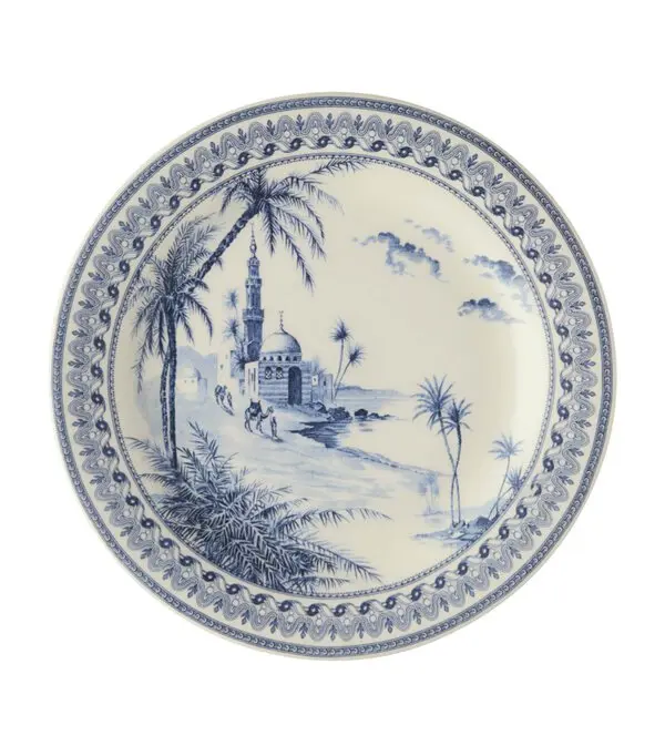 GIEN Set Of 4 Ceramic Dépareillé Canape Plates - Blue