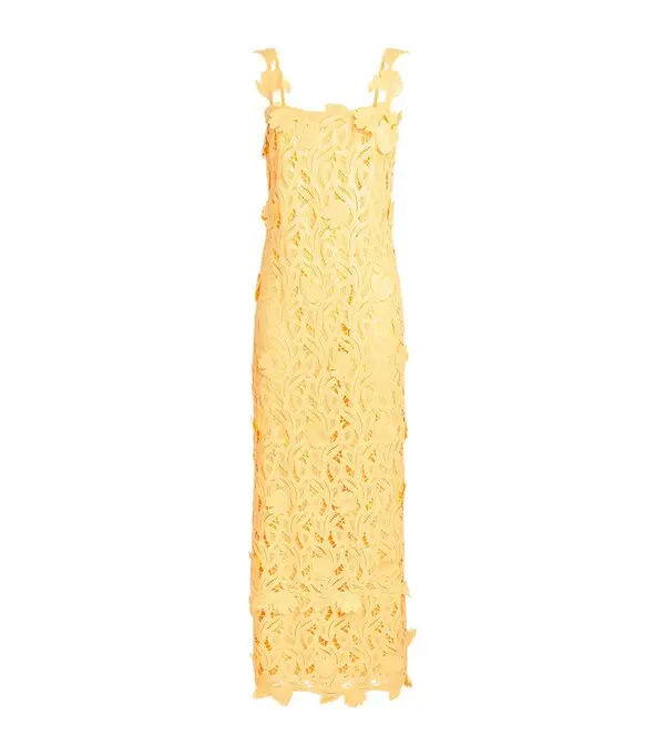 Simkhai Embroidered Sequin Marenna Maxi Dress - Yellow