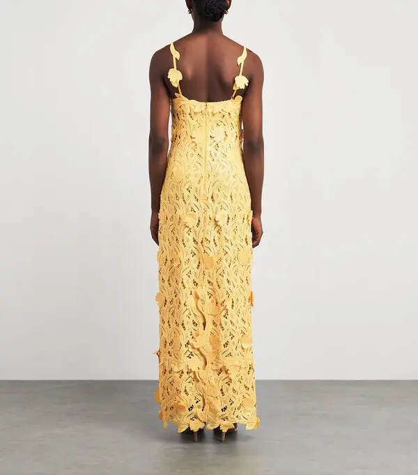 Simkhai Embroidered Sequin Marenna Maxi Dress - Yellow