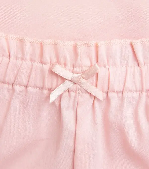 SKIMS Cotton-blend Poplin Apparel Shorts With Lace Trim - Pink