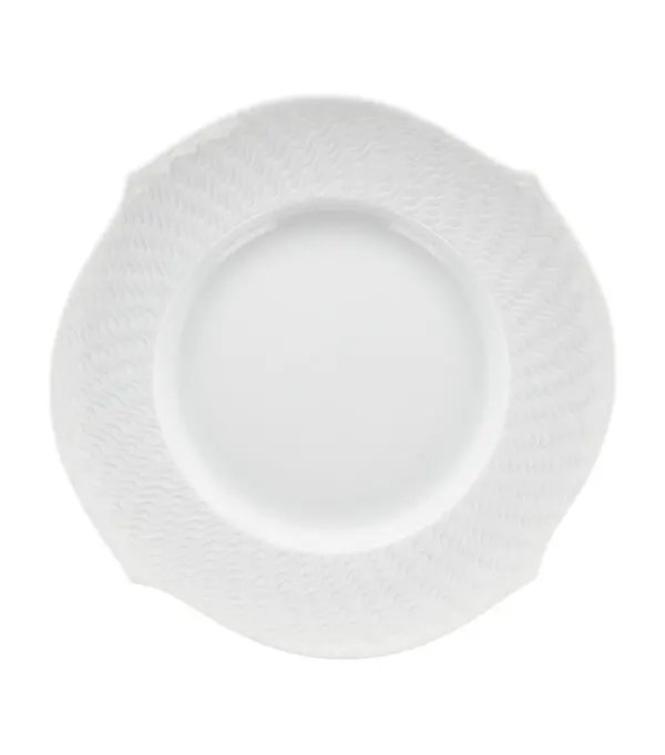 MEISSEN Porcelain Waves Relief Butter Plate - White