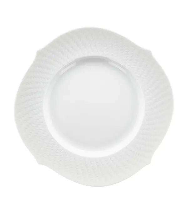 MEISSEN Porcelain Waves Relief Dinner Plate - White