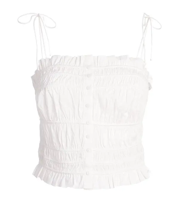SKIMS Cotton-blend Poplin Apparel Cami Top - White