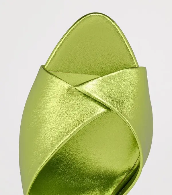 CHRISTIAN LOUBOUTIN Fanny Metallic Leather Mule 85 - Green