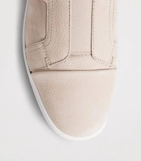 CHRISTIAN LOUBOUTIN St Louis Leather Slip-on Sneakers - Beige