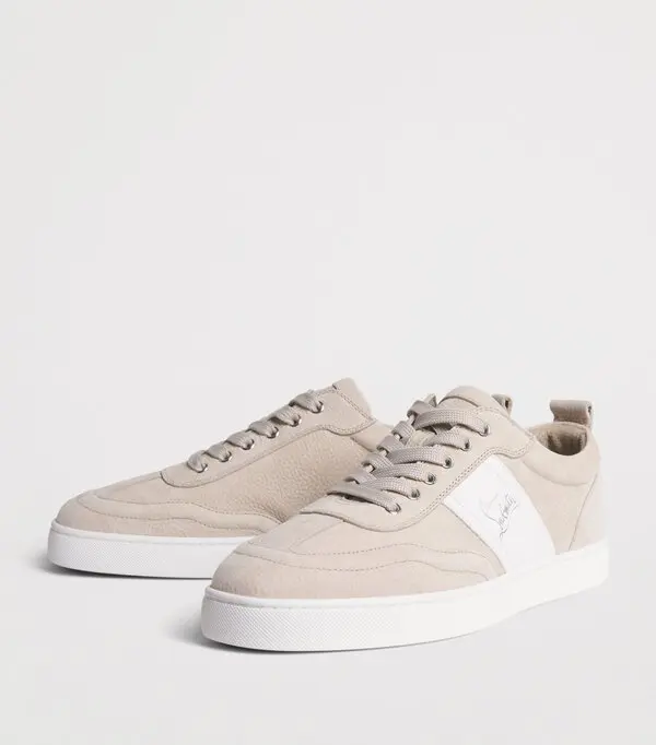 CHRISTIAN LOUBOUTIN Retero Low-top Leather Trainers - Beige