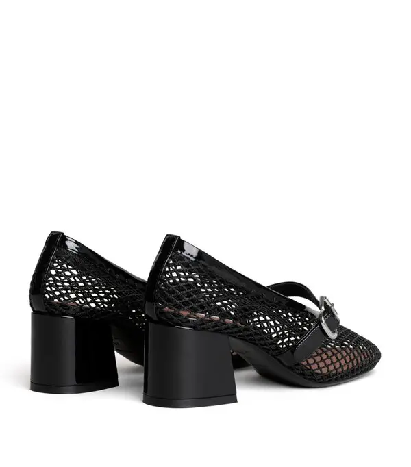 Alaïa Mesh Babies Pumps 55 With Buckle Detail - Black