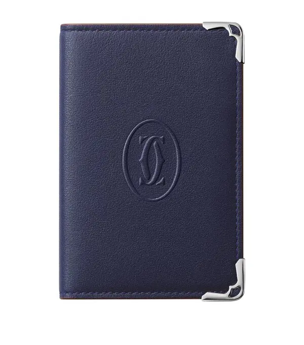 Cartier Leather Must De Card Holder - Blue