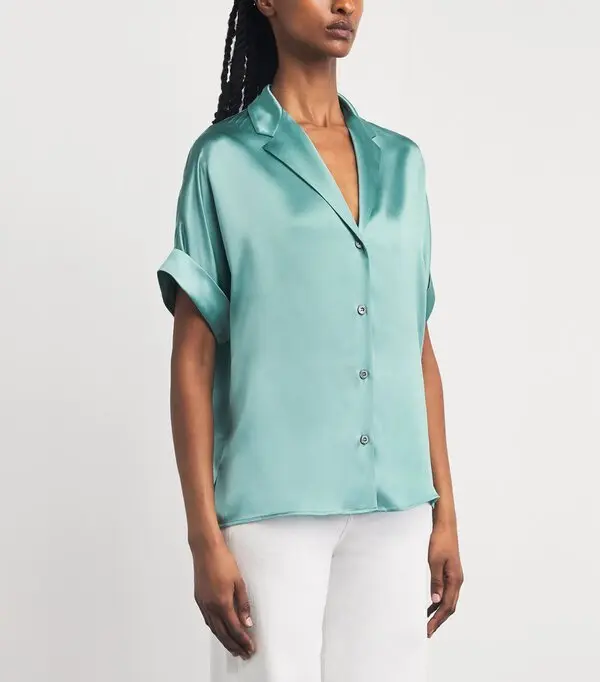Eleventy Silk Short-sleeve Shirt