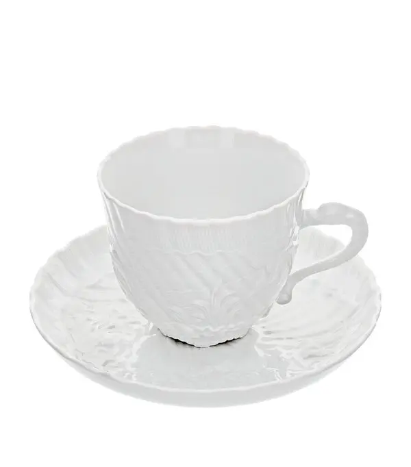 MEISSEN Swan Service Cappuccino Cup And Saucer - White