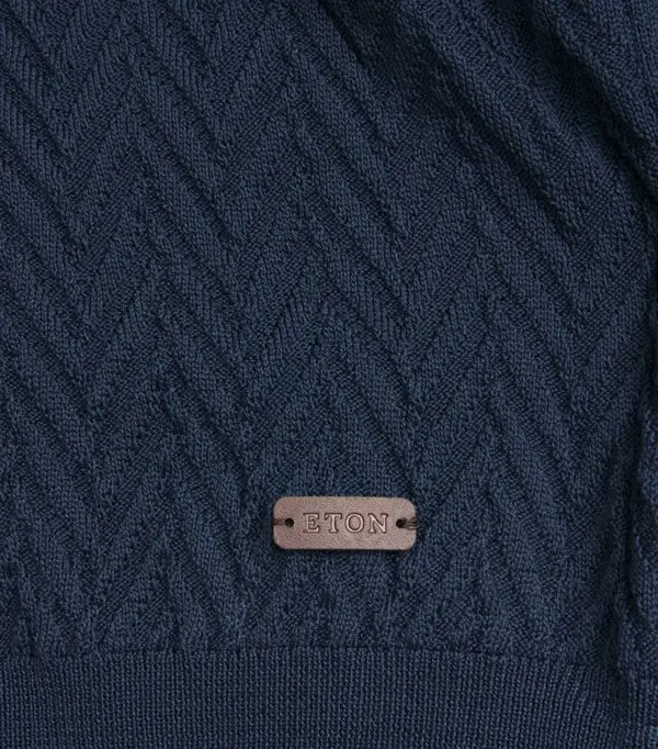 Eton Chevron-jacquard Polo Sweater