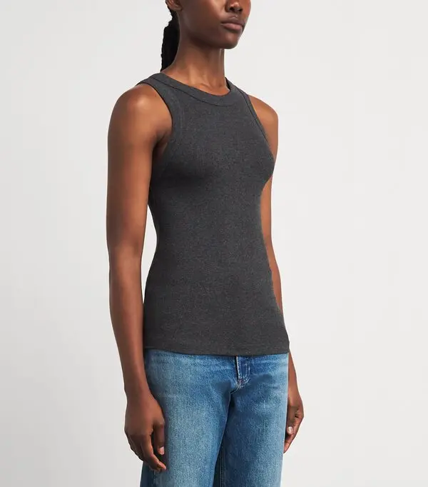 AGOLDE Leigh Ribbed Longline Tank Top - Grey