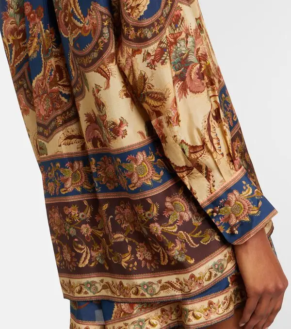 Zimmermann Aster Printed Silk Shirt - Multicoloured