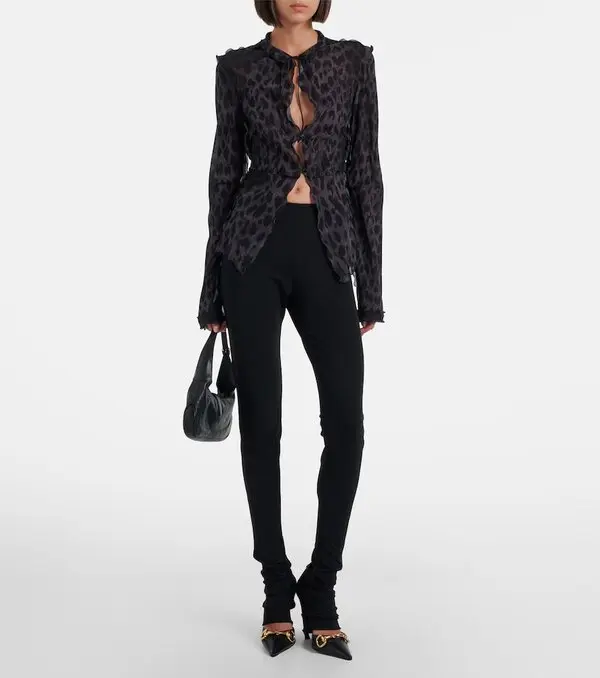 Gucci Leopard-printed Silk Blouse