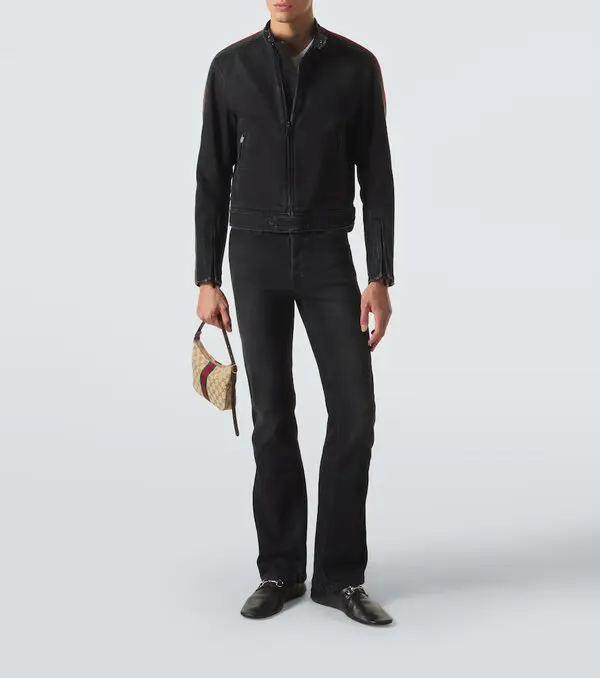 Gucci Web Stripe Flared Jeans