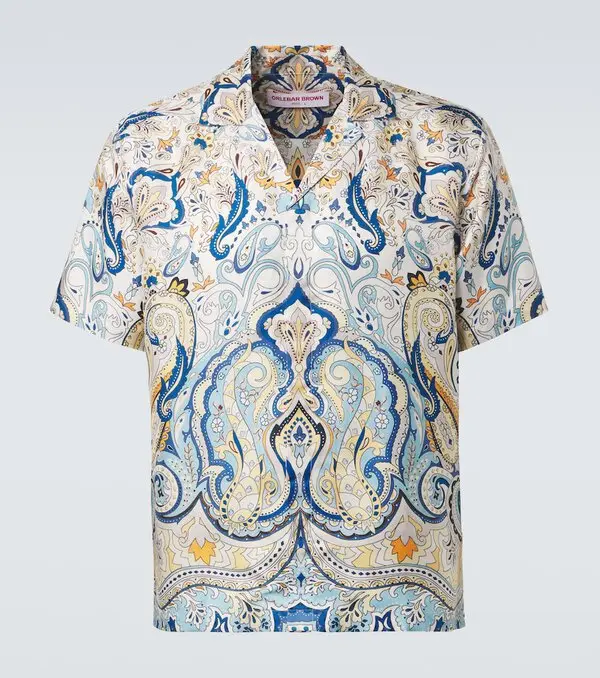 Orlebar Brown Maitan Paisley Silk Shirt