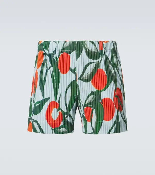 Issey Miyake Printed Shorts - Blue