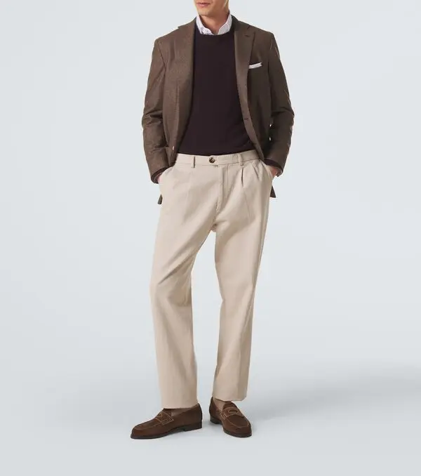 Kiton Prince Of Wales Check Virgin Wool Blazer
