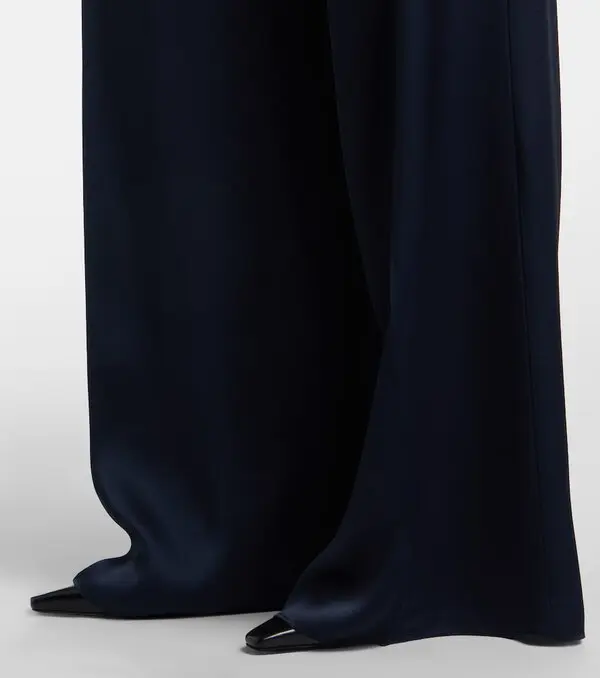 Max Mara Belted Satin Jumpsuit - Blue