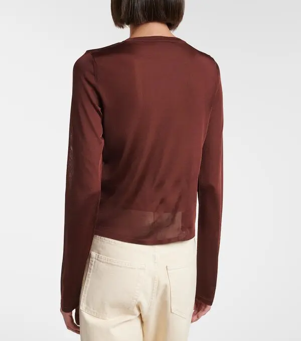 Saint Laurent Semi-sheer Long-sleeve Sweater