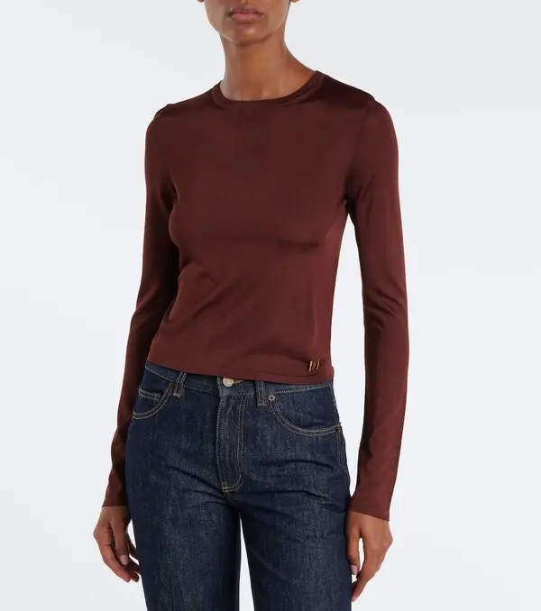 Saint Laurent Semi-sheer Long-sleeve Sweater